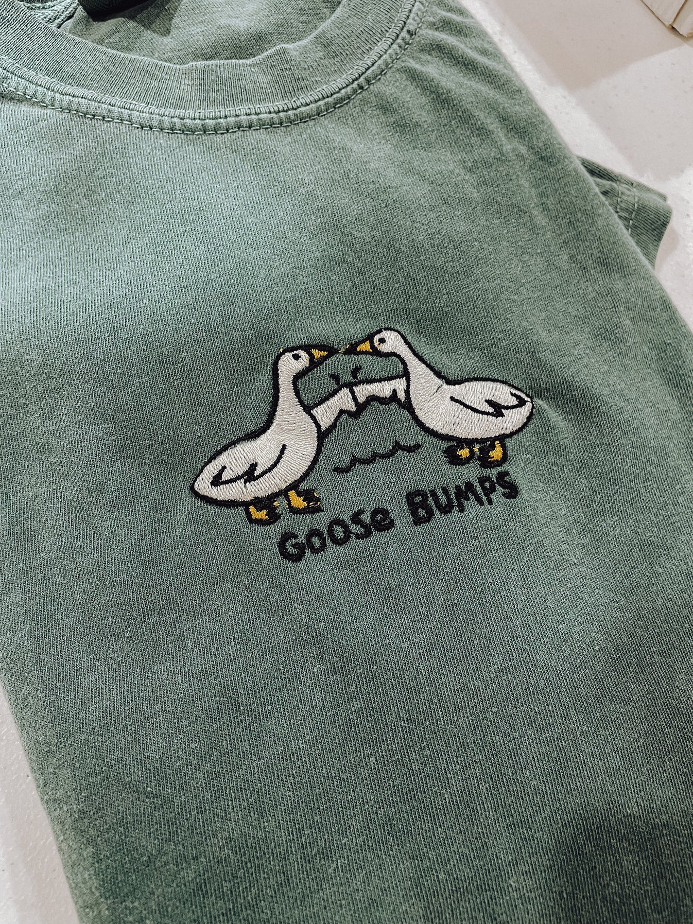 Goose Bumps Embroidered Tee – TEES by Taylor